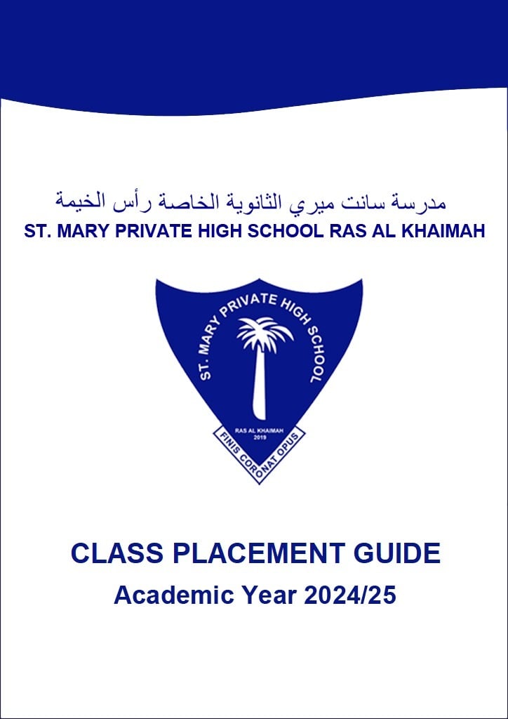 AGE PLACEMENT GUIDE - St. Mary Private High School RAK - Ras Al Khaimah